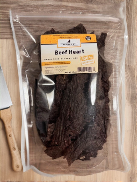 Penny Pet Kitchen Made Beef Heart Strips for Dogs-SUPERFOOD-USA Made b ...